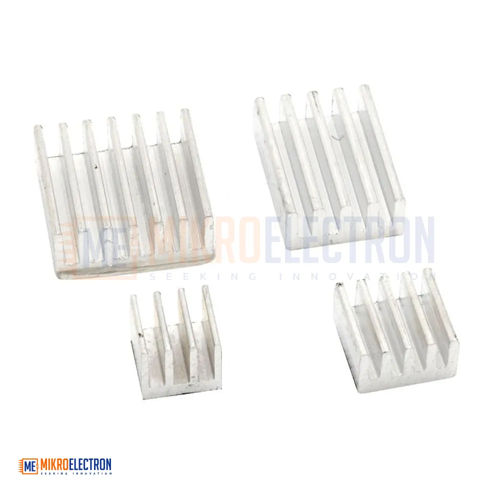 White 4 in 1 Heat Sink Set Aluminum for Raspberry Pi 4B