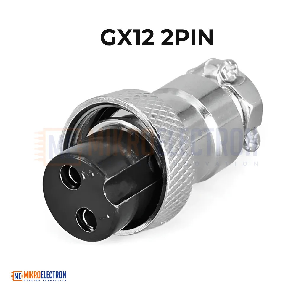 GX12 2PIN Female Circular Aviation Socket Plug