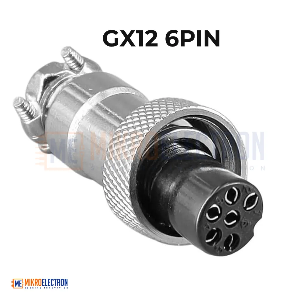 GX12 6PIN Female Circular Aviation Socket Plug