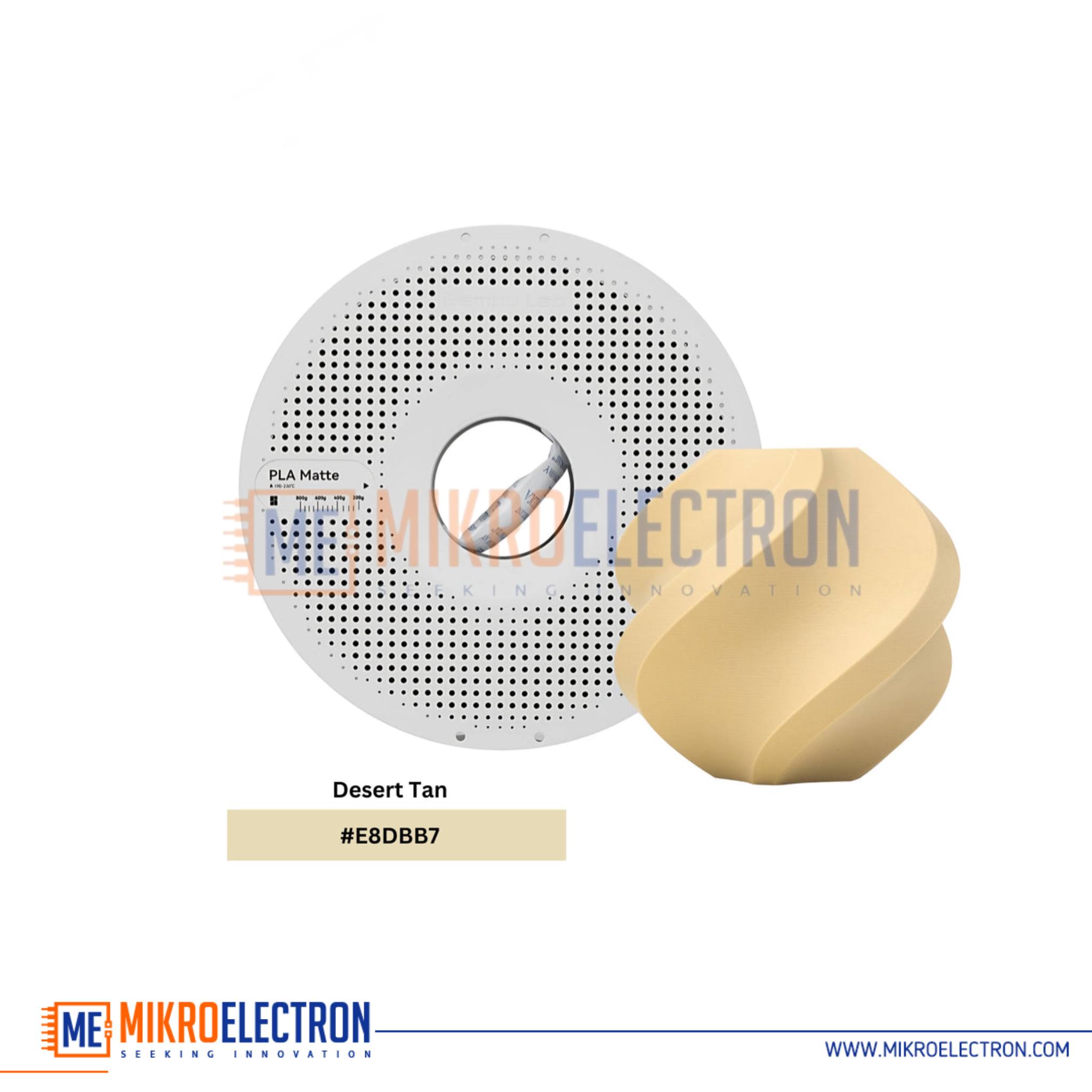 Matte Desert Tan Bambu lab PLA Matte (with spool) 1kg / roll 1.75mm