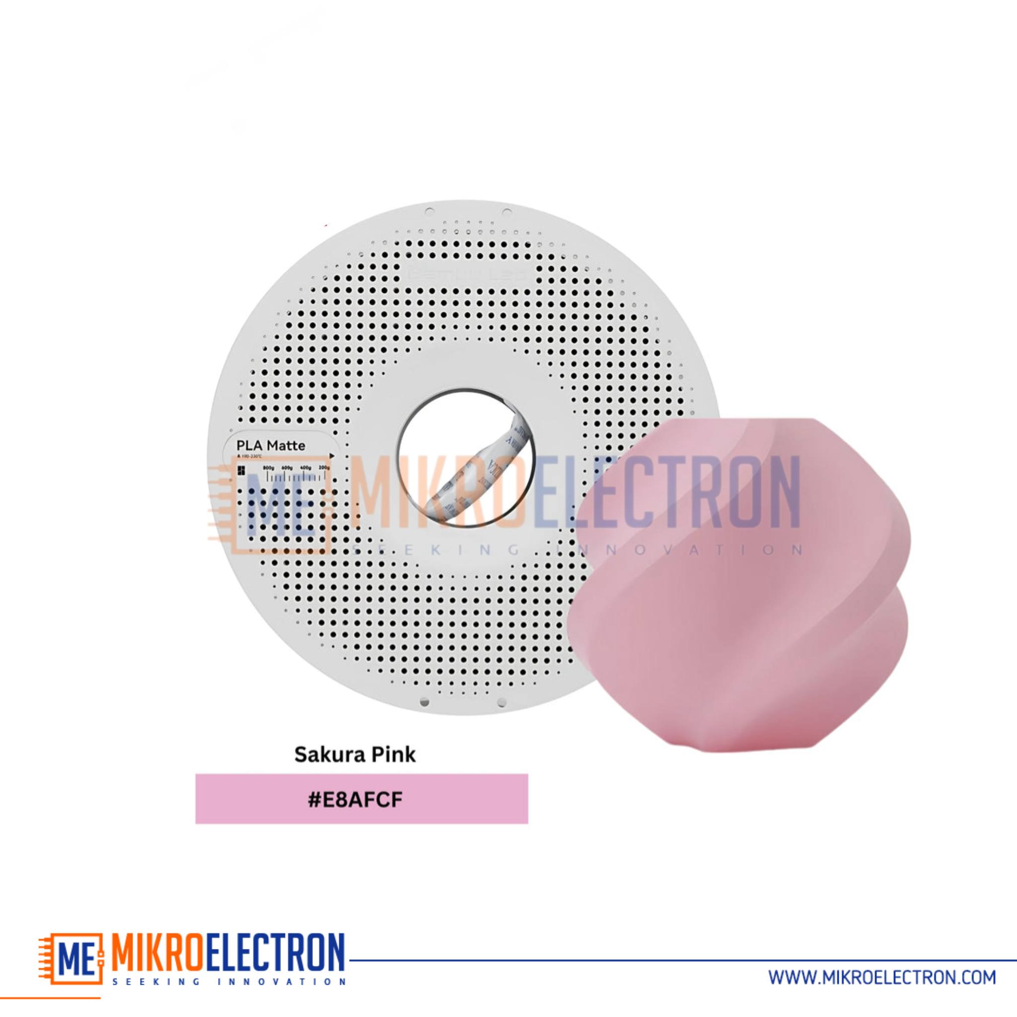 MATTE SAKURA PINK Bambu lab PLA Matte (with spool) 1kg / roll 1.75mm