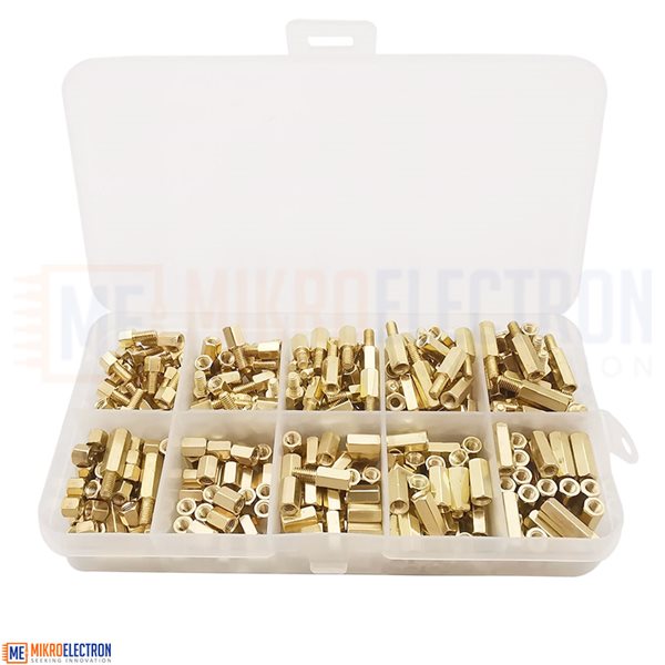 300Pcs M3 Hex Brass Standoff Spacer Kit
