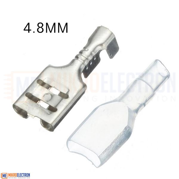 4.8mm Female Spade Terminal Wire Crimp Connector With Insulating Sleeve